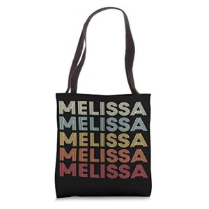 melissa texas melissa tx retro vintage text tote bag