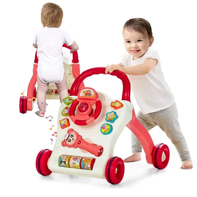 Baby Walker Foldable Hand Push for Boys and Girls, Safe and Fun