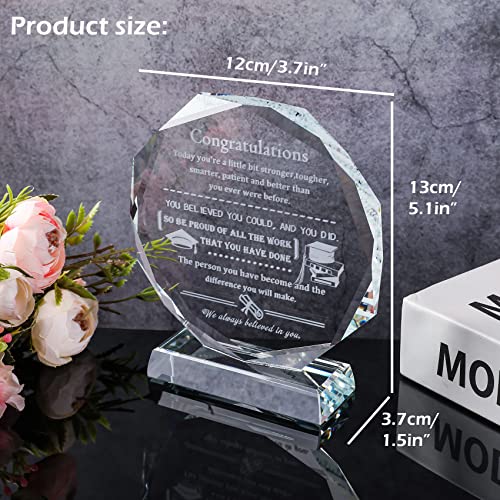 Movdyka Graduation Gifts for Her Him Cool, High School College 2023 Graduation Gifts for Her, Congratulations Inspirational Glass Keepsake for Masters PHD Degree