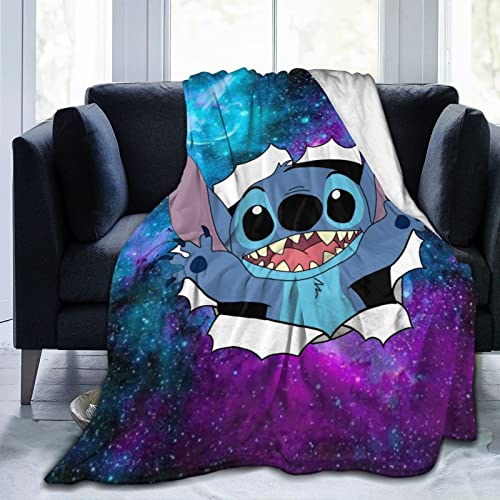 Cute Cartoon Blanket, Bed Throws Soft Plush Warm Sofa Bed Blanket All Season, Comfortable Lightweight Super Soft Luxury Flannel Blankets 60"X50"