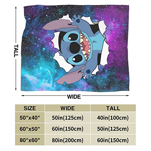 Cute Cartoon Blanket, Bed Throws Soft Plush Warm Sofa Bed Blanket All Season, Comfortable Lightweight Super Soft Luxury Flannel Blankets 60"X50"