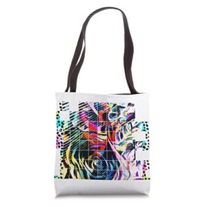 leopard print and rose taraparksdesigns tote bag