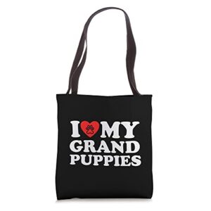 I Love My Grandpuppies Tote Bag