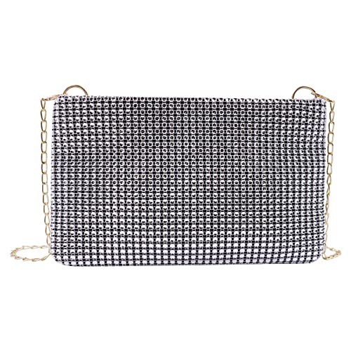 Caviotess Bling Rhinestone Evening Bag for Women Crystal Crossbody Bag Clutch Purse for Party Wedding