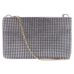 Caviotess Bling Rhinestone Evening Bag for Women Crystal Crossbody Bag Clutch Purse for Party Wedding