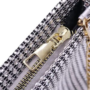 Caviotess Bling Rhinestone Evening Bag for Women Crystal Crossbody Bag Clutch Purse for Party Wedding