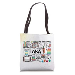 aba therapist ipe sped teacher applied behavior analysis tote bag