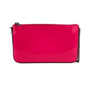 christian louboutin loubila pink patent leather shoulder bag