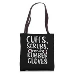 cuffs correctional nurse rn prison nursing medical tote bag