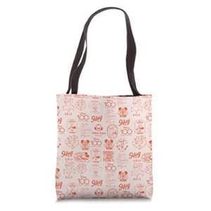 disney 100 logo disney characters hugs and happy faces d100 tote bag