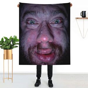 flannel sam meme hyde face blanket 50″x40″ soft cozy lightweight fluffy microfiber funny blanket all season meme throw blankets fuzzy plush for sofa bed couch