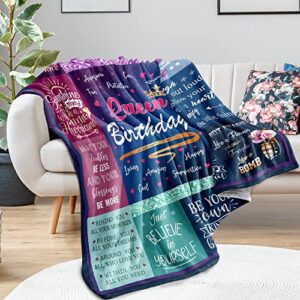 Birthday Gifts For Women - 50"x60" Throw Blanket, Daughter/Grandma/Mom Birthday Gifts, Birthday Gifts For Wife Girlfriend, Birthday Gift For Women, Womens Birthday Gifts, Birthday Decorations Blankets