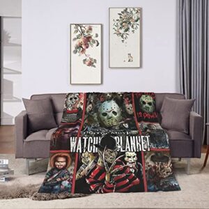 Ultra Soft Halloween Blanket Lightweight Flannel Throw Blanket Air Conditioner Blanket for Bed Couch Living Room 60"X50"