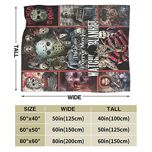 Ultra Soft Halloween Blanket Lightweight Flannel Throw Blanket Air Conditioner Blanket for Bed Couch Living Room 60"X50"