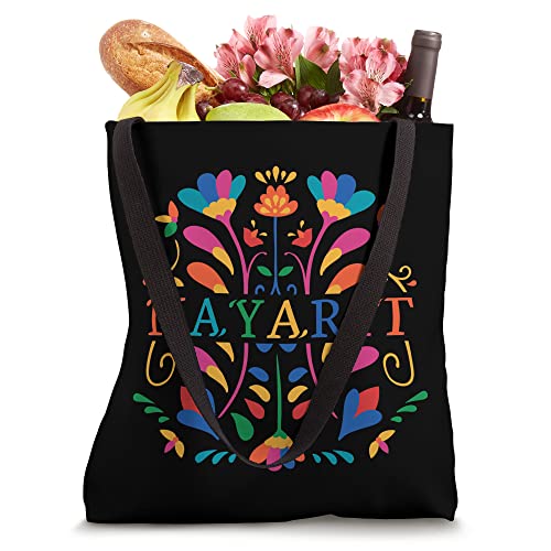 Nayarit Shirt, Nayarit Flower, Nayarit Otomi Mexico Tote Bag