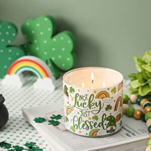 St. Patrick’s Day Eucalyptus Mint Scented Candle 3 Wicks Large Jar, 14 oz