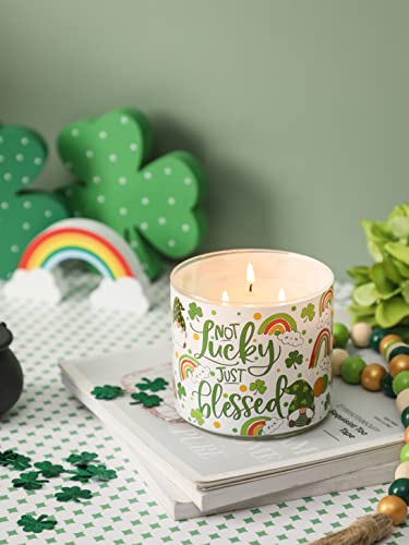 St. Patrick’s Day Eucalyptus Mint Scented Candle 3 Wicks Large Jar, 14 oz