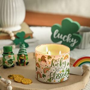 St. Patrick’s Day Eucalyptus Mint Scented Candle 3 Wicks Large Jar, 14 oz