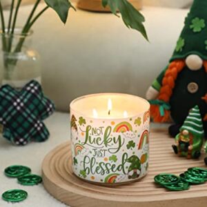 St. Patrick’s Day Eucalyptus Mint Scented Candle 3 Wicks Large Jar, 14 oz