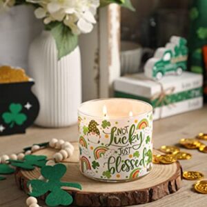 St. Patrick’s Day Eucalyptus Mint Scented Candle 3 Wicks Large Jar, 14 oz