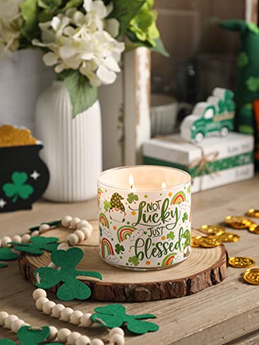 St. Patrick’s Day Eucalyptus Mint Scented Candle 3 Wicks Large Jar, 14 oz