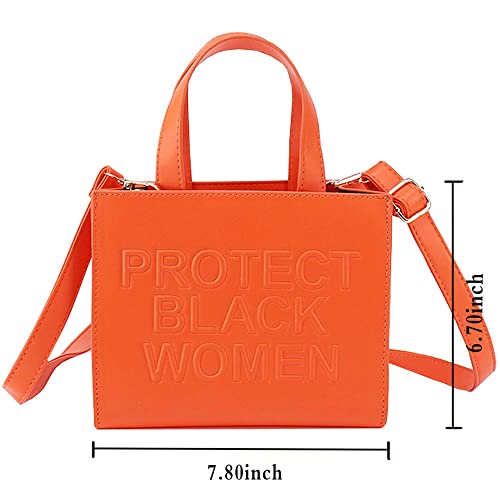 AyTotoro Protect Black Women Purse and Handbag Fashion Ladies PU Leather Top Handle Crossbody Satchel Shoulder Tote bag (orange)