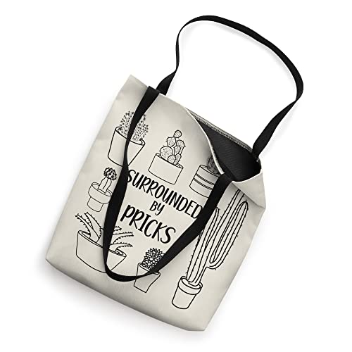 Surrounded by Pricks Cactus Pun Tote Bag