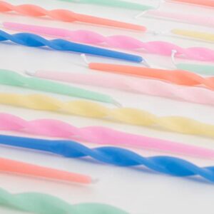 Meri Meri Mixed Twisted Long Candles (Pack of 16)