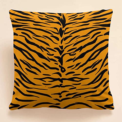 Tiger Skin Pattern Fleece Blanket Throw Cushion Travel Packable Plush Blankets for Office Bed Sofa Couch Camping 60x70 Inches