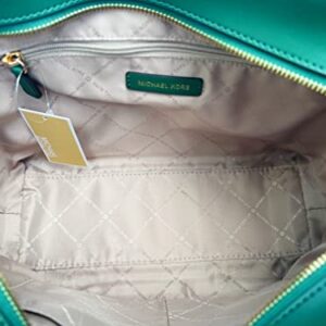 Michael Kors Jet Set Medium Front Pocket Chain Top Zip Tote Jewel Green