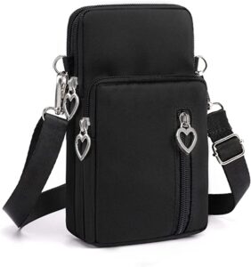 small crossbody bags for women, black waterproof cell phone crossbody wallet purse handbags mens gym bags, detachable strap multi pocket casual outdoor sling designer crossbody bags for women unisex