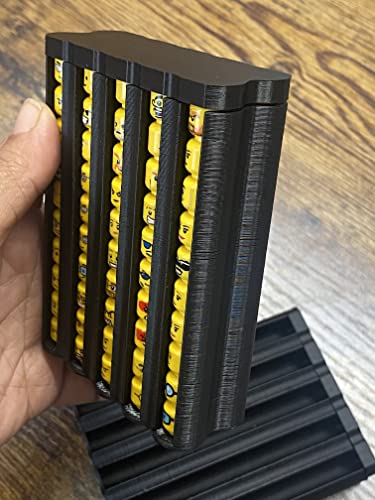 3d Printed Head Storage holder Organizer compatible with lego heads. Container holds up to 100 heads. comes with lid. Made in USA (black) AFOL KFOL