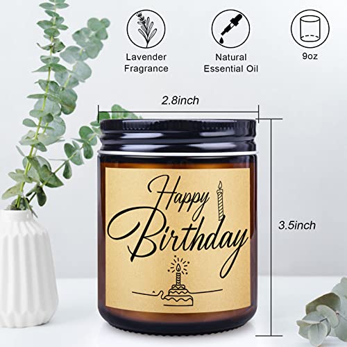 Birthday Gifts for Women Friends, Birthday Candle Gifts for Bestie, Friendship Gifts from Coworker, Love Gift to Mother/Dad, Candles Gifts to Sister, 30th 40th 50th, Soy Wax Lavender Scented Candle