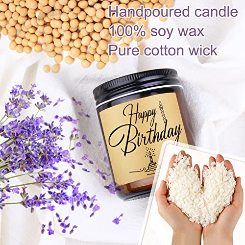 Birthday Gifts for Women Friends, Birthday Candle Gifts for Bestie, Friendship Gifts from Coworker, Love Gift to Mother/Dad, Candles Gifts to Sister, 30th 40th 50th, Soy Wax Lavender Scented Candle