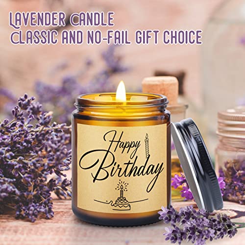 Birthday Gifts for Women Friends, Birthday Candle Gifts for Bestie, Friendship Gifts from Coworker, Love Gift to Mother/Dad, Candles Gifts to Sister, 30th 40th 50th, Soy Wax Lavender Scented Candle