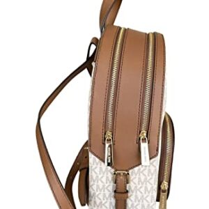 Michael Kors Abbey Jaycee Medium Backpack Vanilla Multi MK Signature