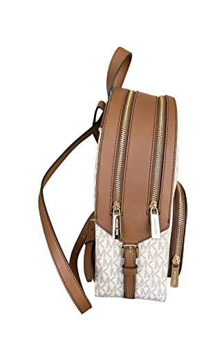 Michael Kors Abbey Jaycee Medium Backpack Vanilla Multi MK Signature