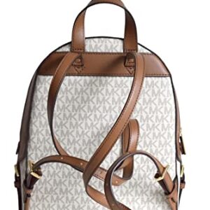 Michael Kors Abbey Jaycee Medium Backpack Vanilla Multi MK Signature