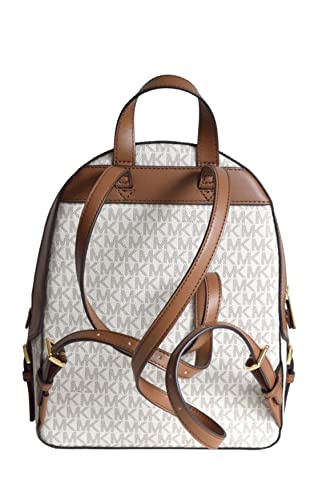 Michael Kors Abbey Jaycee Medium Backpack Vanilla Multi MK Signature