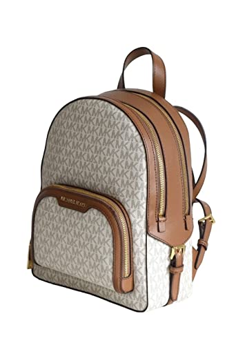 Michael Kors Abbey Jaycee Medium Backpack Vanilla Multi MK Signature