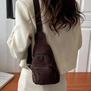 Crossbody Bags for Women Corduroy Sling Bag Shoulder Bag Sling Backpack Tote Handbag Fashion Hobo Bag 2023