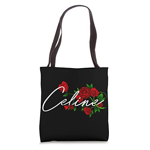 Celine T-Shirt Floral Rose Celine Name Birthday Shirt Gift Tote Bag