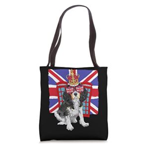 king charles cavalier costume idea kids & union jack flag tote bag