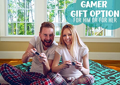 InnoBeta Gaming Gifts, Gifts for Gamers, Gaming, Boys, Men, I Can't Hear You, I'm Gaming, Level Up, Bed Flannel Plush Blankets Throws 50x65 Inches