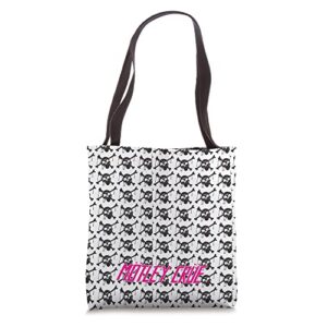 mötley crüe – pink logo skulls tote bag