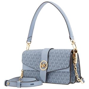 michael kors greenwich convertible shoulder bag – pale blue