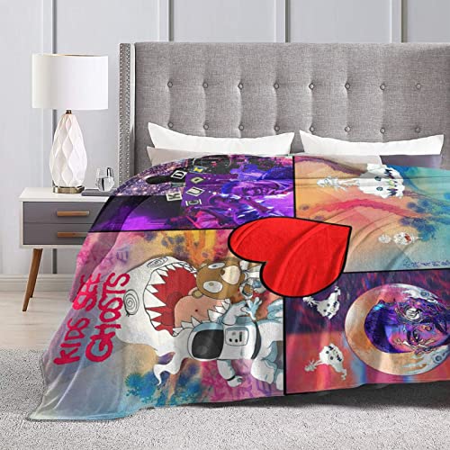 Flannel Fleece Throw Blanket Couch Blanket 60"x50" ,3D Printing Soft Lightweight Durable Cartoon Home Decoration Warm Plush Blanket Kid Custom cudi Blanket for Sofa