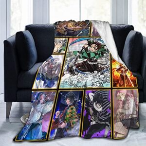 Anime Throw Blanket Flannel Blankets for Bedding Couch Sofa Living Room Throws All Season Gift Wrapping 60"X50"