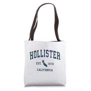 hollister california ca vintage state athletic navy style tote bag