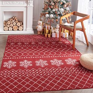 jinchan red area rug 3×5 christmas rug kitchen rug entryway snowflake modern rug foldable thin rug moroccan rug diamond floor cover geometric accent rug indoor mat bathroom carpet living room bedroom